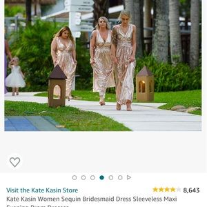 Kate Kasin | Dresses | Kate Kason Womens Sequin Bridesmaid Evening Or ...